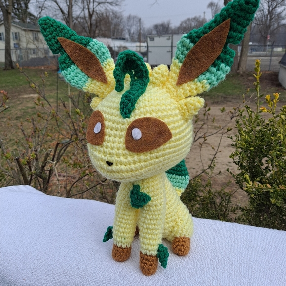 Pokemon | Art | Pokemon Leafeon Amigurumi Crochet Toy | Poshmark